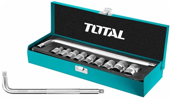 Набор головок с воротком 10 шт. TOTAL INDUSTRIAL