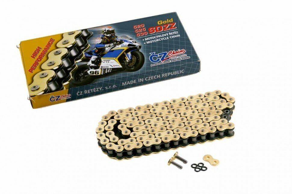 Цепь привода CZ Chains 520 SDZZ Gold - 114 (Active-Ring, усиленная)