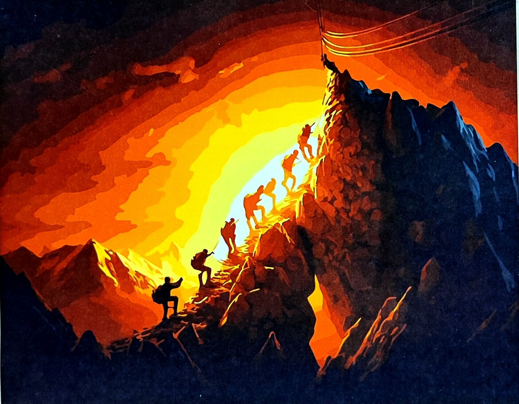 Картина по номерам PaintBoy "Зимний горный пейзаж", холст, 40x50 см