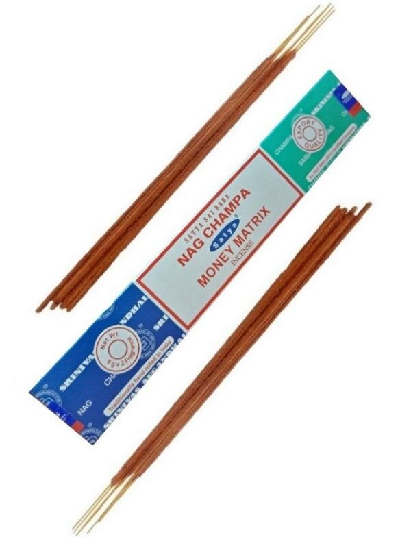 Индийские благовония Satya Combo Nag Champa + Money Matrix (Комбо Наг Чампа + Денежная Матрица) 16гр