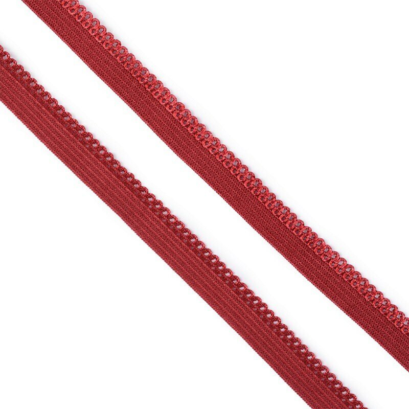 Резинка ажурная бельевая шир.10мм цв.059 красный упак.10 м