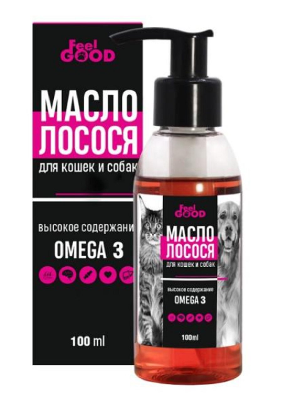 FeelGOOD Масло лососевое Омега 3, флакон 100 мл