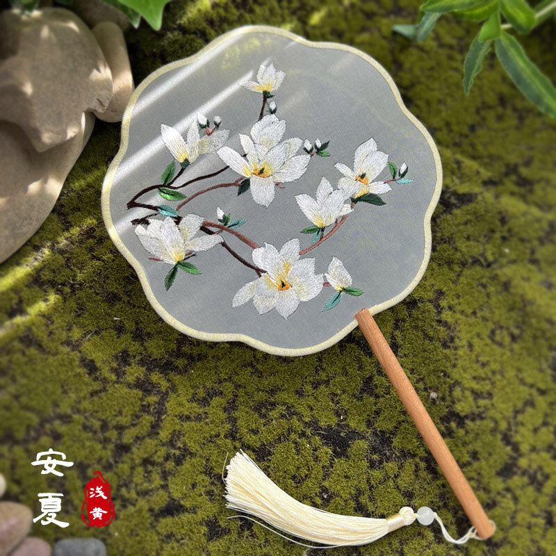 Веер для вышивальщиц Anxia, двусторонний, в старинном стиле