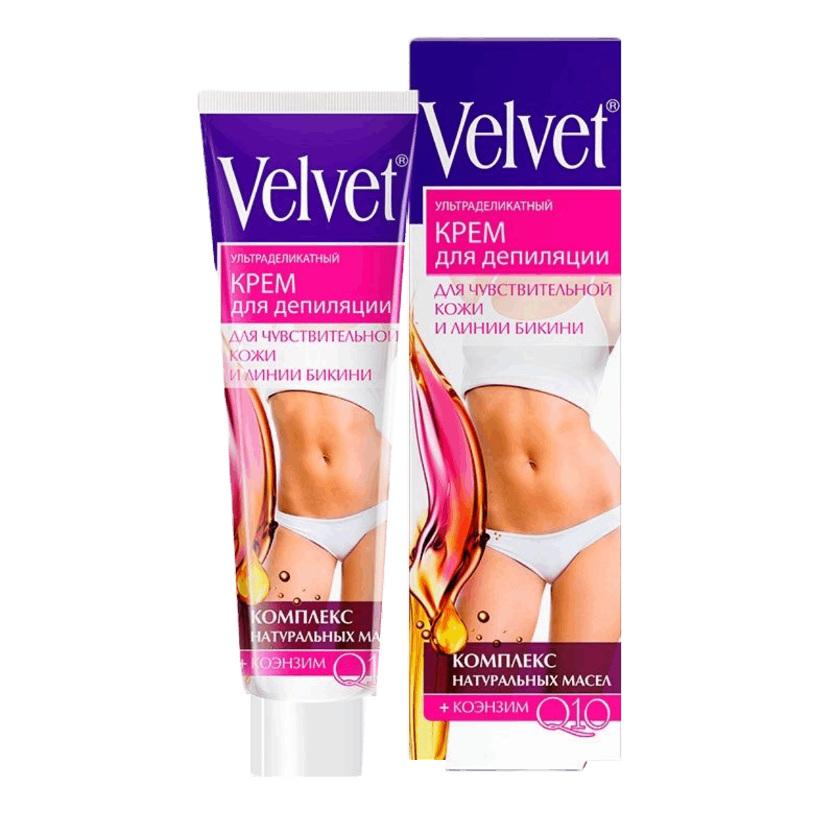 Ультраделикатный крем для депиляции для чувствительной кожи и линии бикини, 125 мл, Velvet