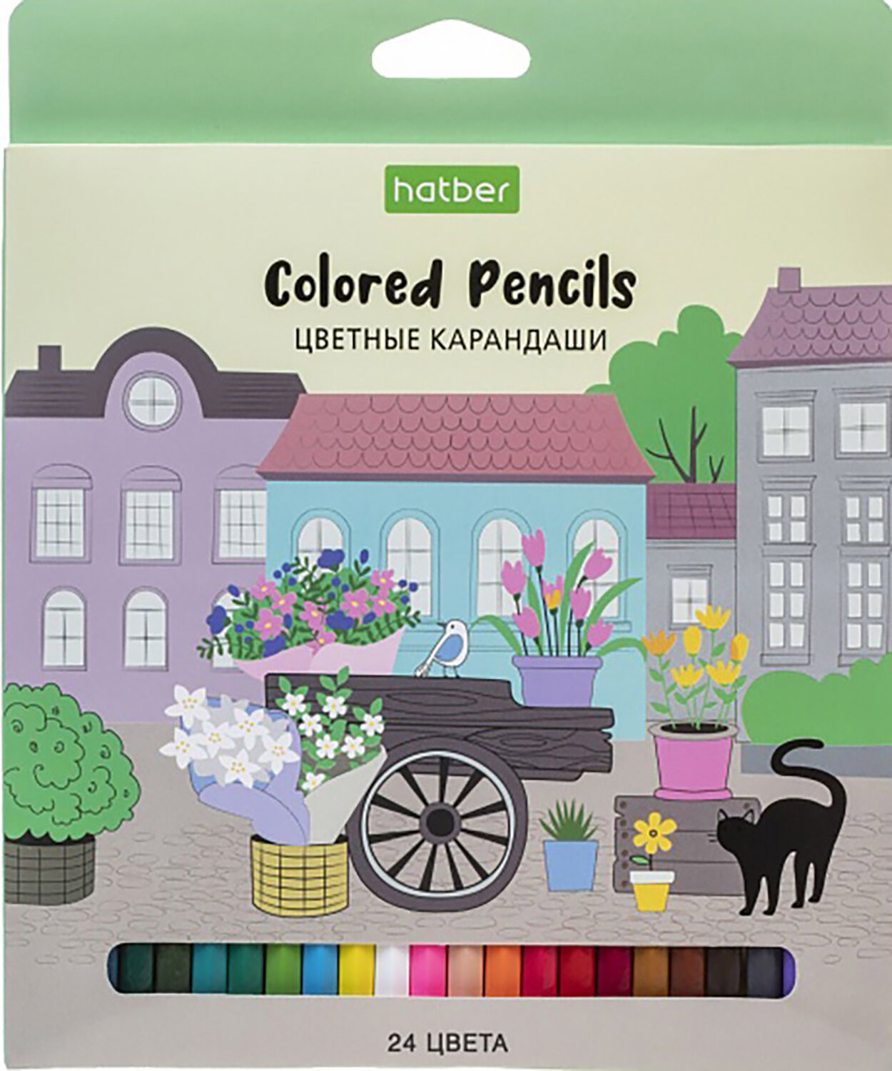 Карандаши цветные Eco. Прогулка, 24 цвета