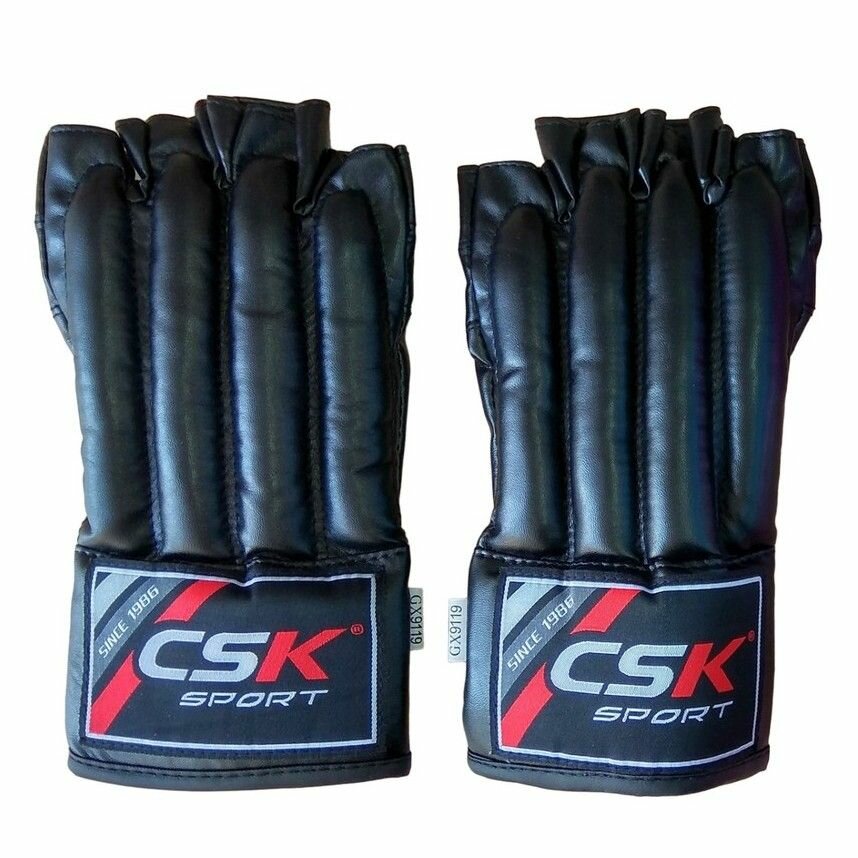 Перчатки CSK GX9119, снарядные, черные, искусственная кожа, наполнитель пена