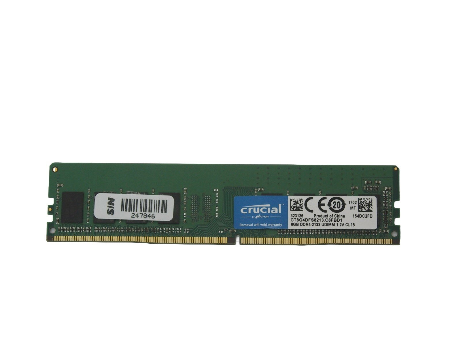 Оперативная память DIMM DDR4 8Gb 2133Mhz PC-17000 Crucial CT8G4DFS8213.C8FBD1