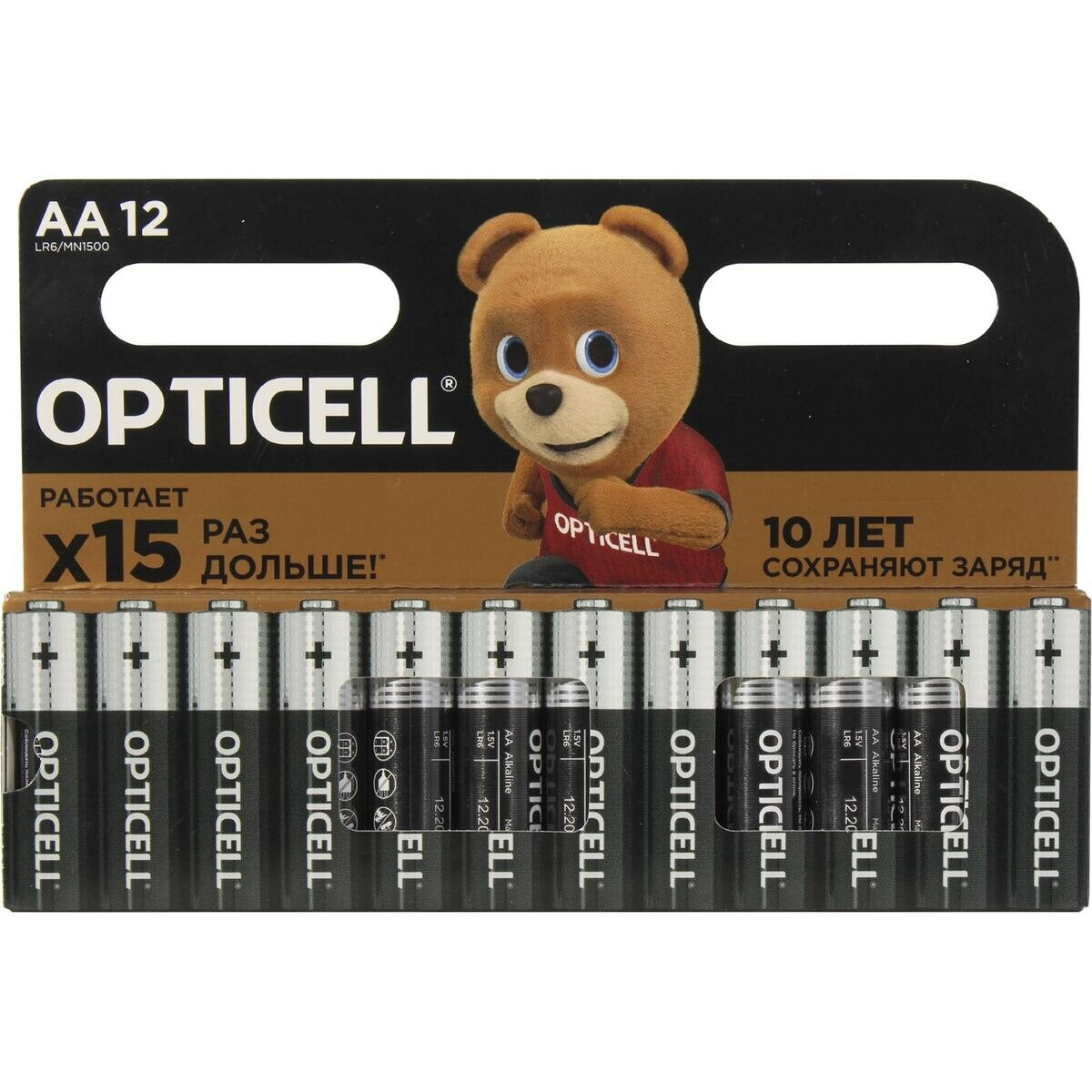 OPTICELL MN1500-12 (LR6) Size AA, 1.5V, щелочной (alkaline) <уп. 12 шт>