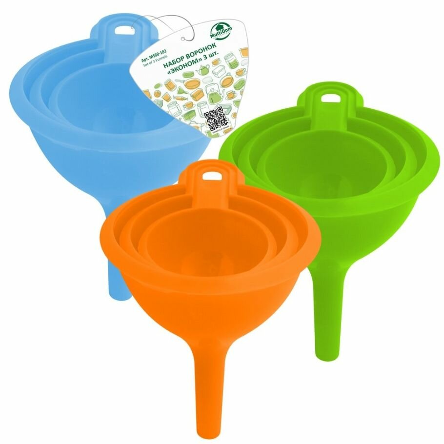 Набор воронок "Эконом" 3шт, арт. MS80-182