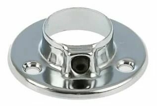 Муфта круглая с фиксатором для трубы 25 мм хром (комплект 4шт)