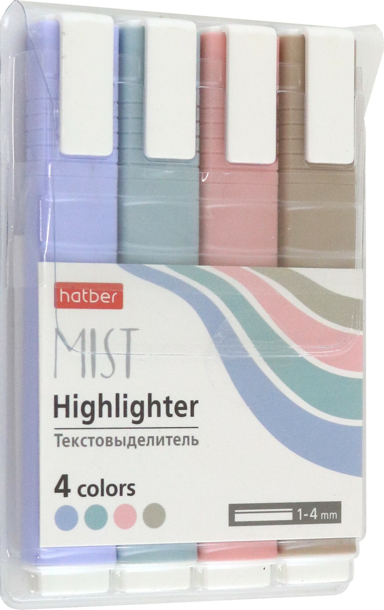 Набор текстовыделителей Mist, 4 штуки