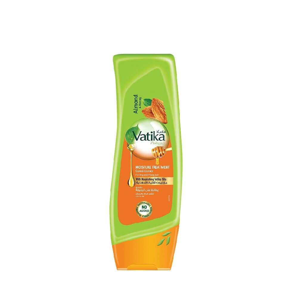 Vatika ALMOND AND HONEY Moisture Treatment Conditioner, Dabur (Ватика миндаль И МЕД Кондиционер увлажняющий для сухих, вьющихся и жестких волос, Дабур), 200 мл.
