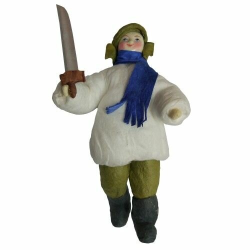 Елочная игрушка Мальчик с саблей (Ватная игрушка г. Коломна)