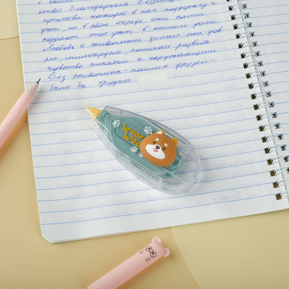 Корректирующая лента MESHU "Woof-Woof", 5мм*5м, блистер, европодвес, 359571
