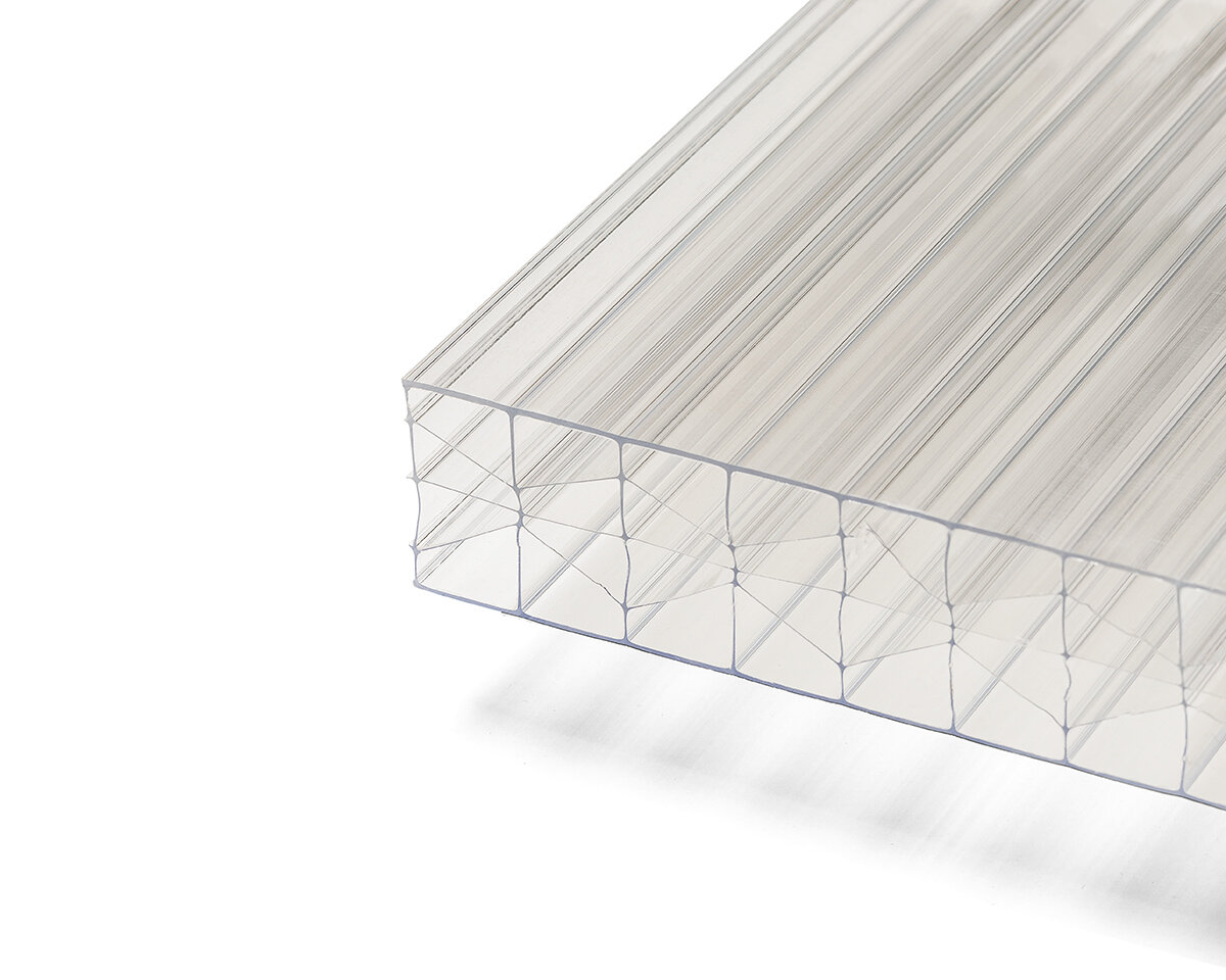 Поликарбонат сотовый Polygal Стандарт ГОСТ, 25 мм прозрачный 2100*12000