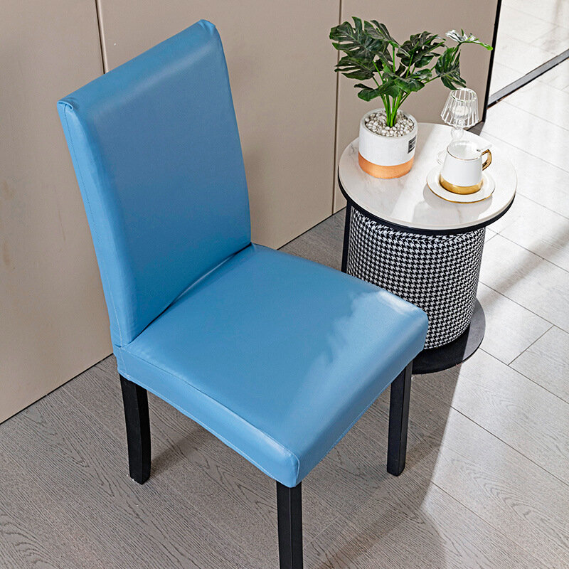 Водонепроницаемый кожаный чехол для стула с растяжкой, утолщенный, полное покрытие, универсальный защитный чехол для стула для дома и ресторана