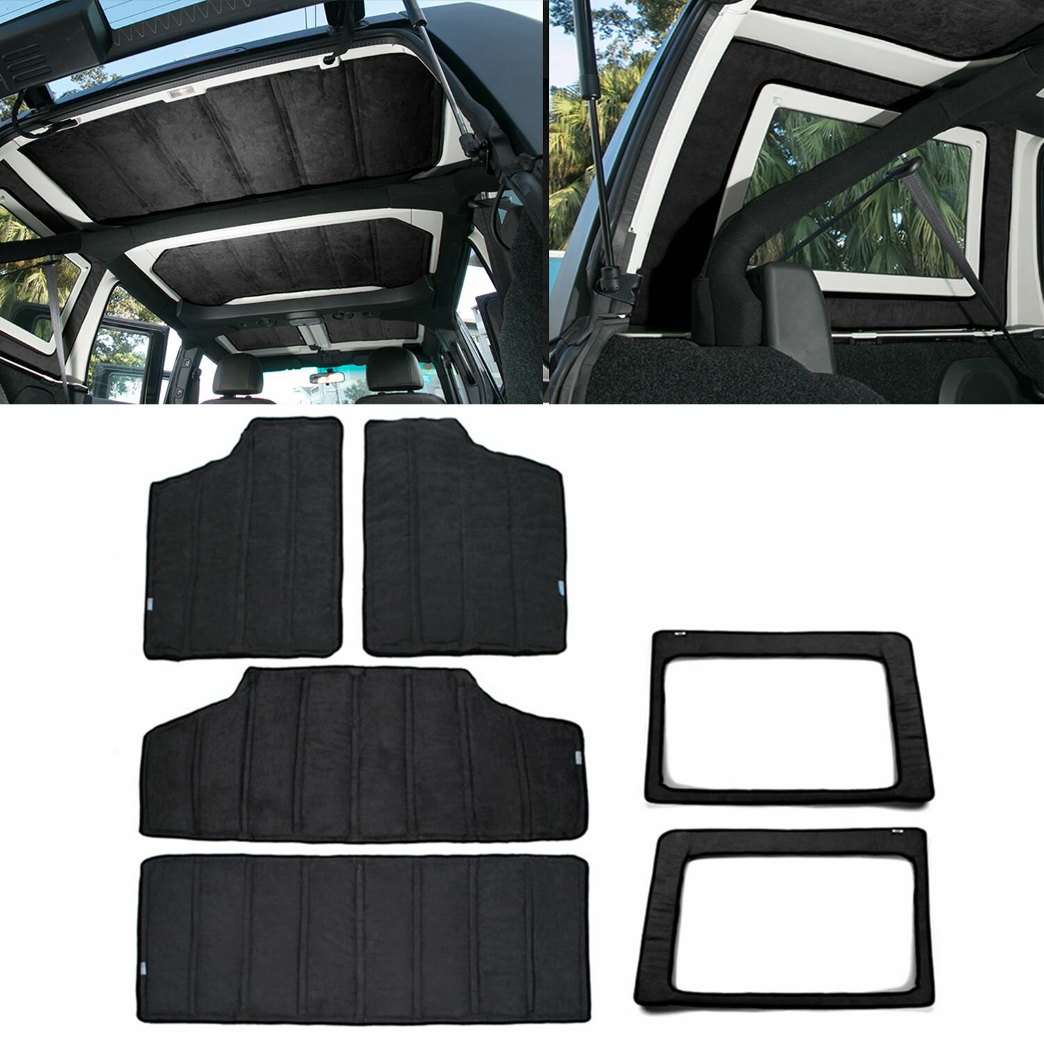 Хлопковый утеплитель для крыши, Wrangler, 18-21 Комплект из шести частей для утепления крыши JL