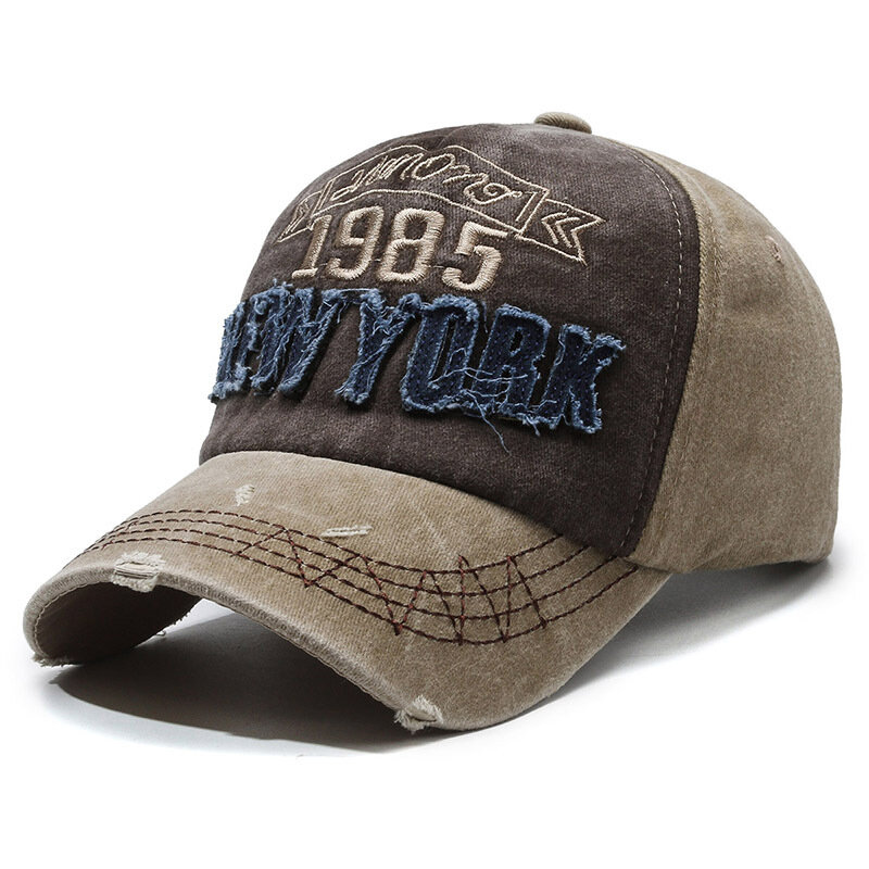 DIY Кепка унисекс весна-лето для улицы винтажная джинсовая ткань / B-418