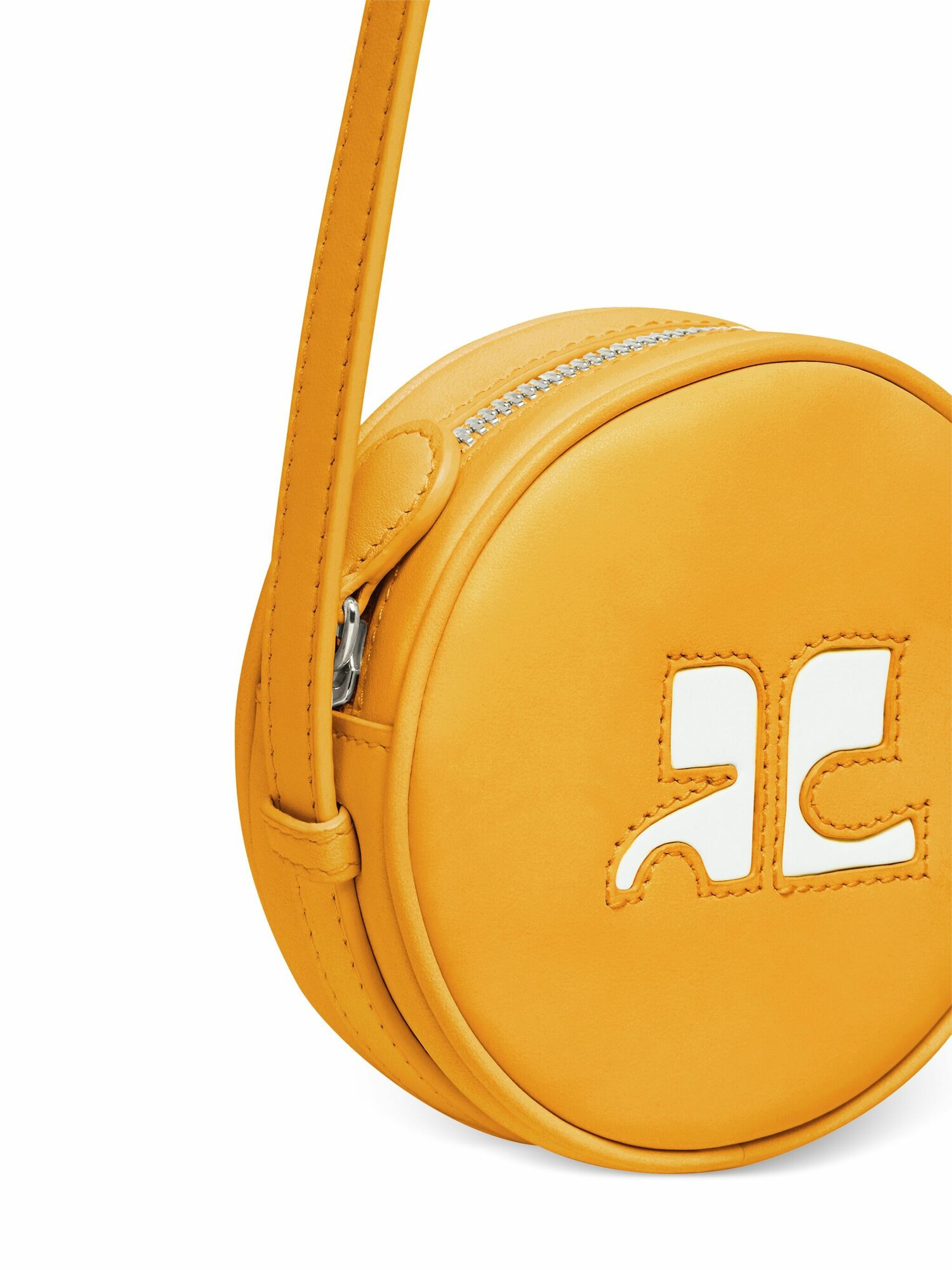 Сумка courreges Reedition Small Circle, yellow — фото 1