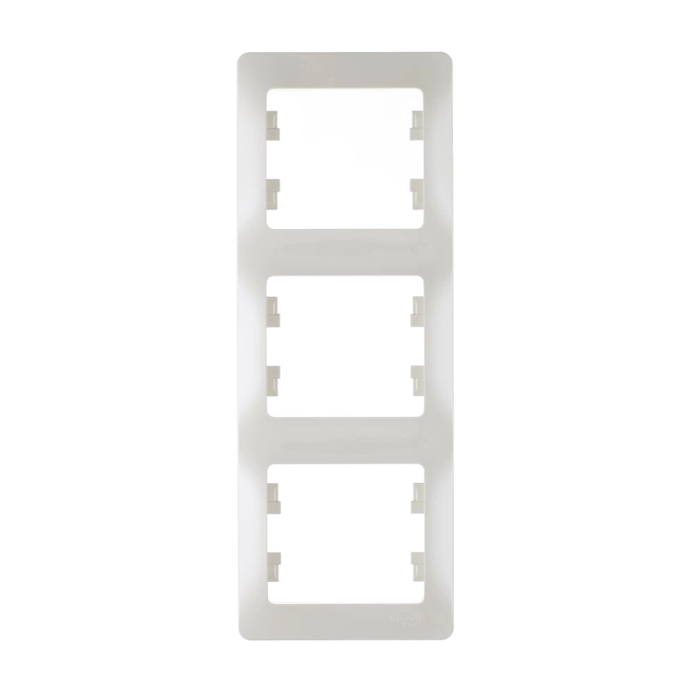 Рамка Schneider Electric Глосса 3 поста вертикальная бежевая