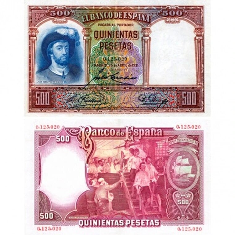 500 песет 1931 года Испания, сувенирная копия, банкноты и купюры редкие коллекционные