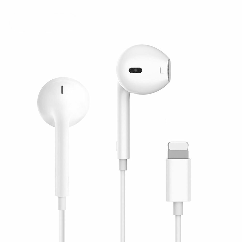 Наушники проводные с микрофоном, Lightning, внутриканальная гарнитура