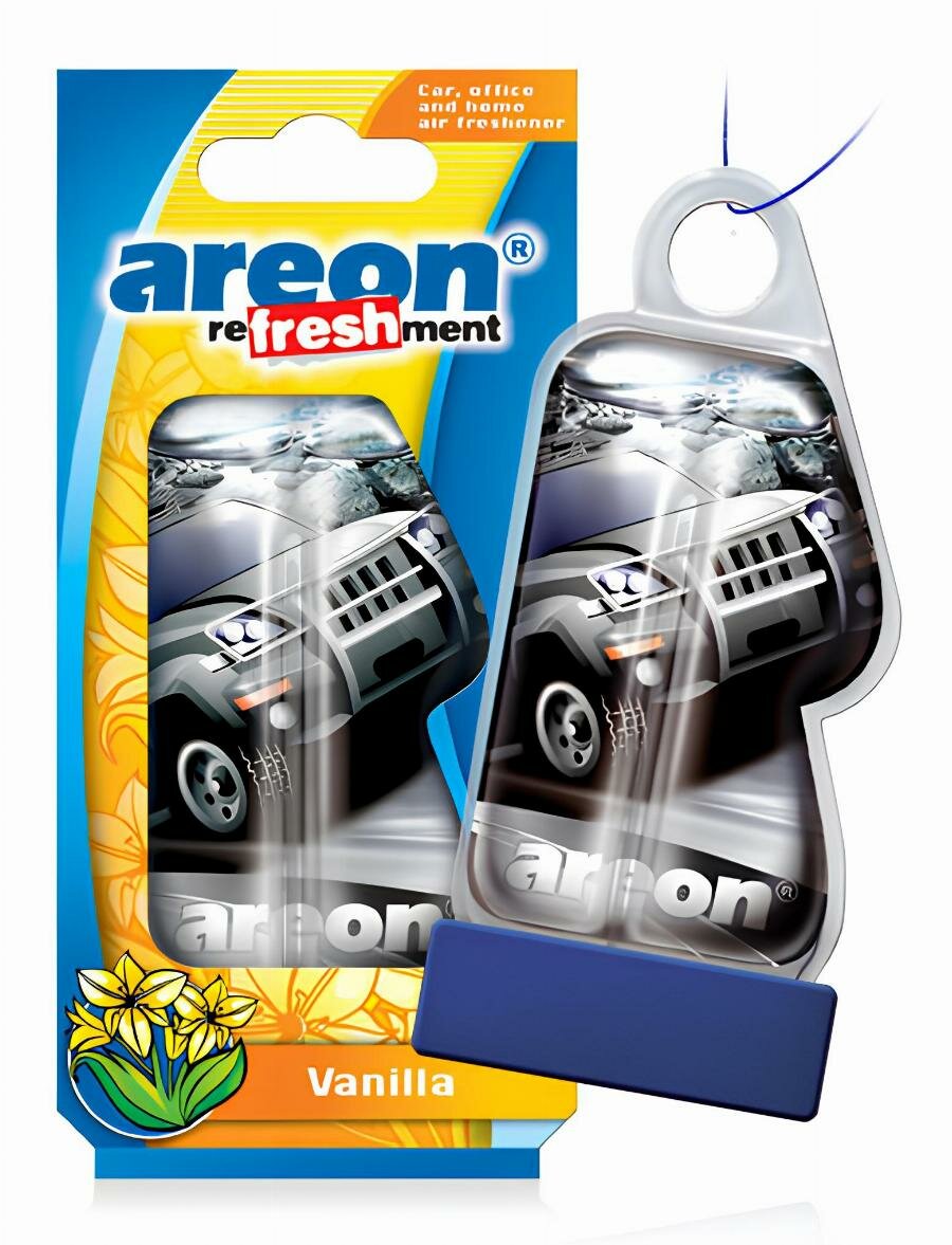Ароматизатор подвесной гелевый REFRESHMENT LIQUID Vanilla LC07 (Areon)