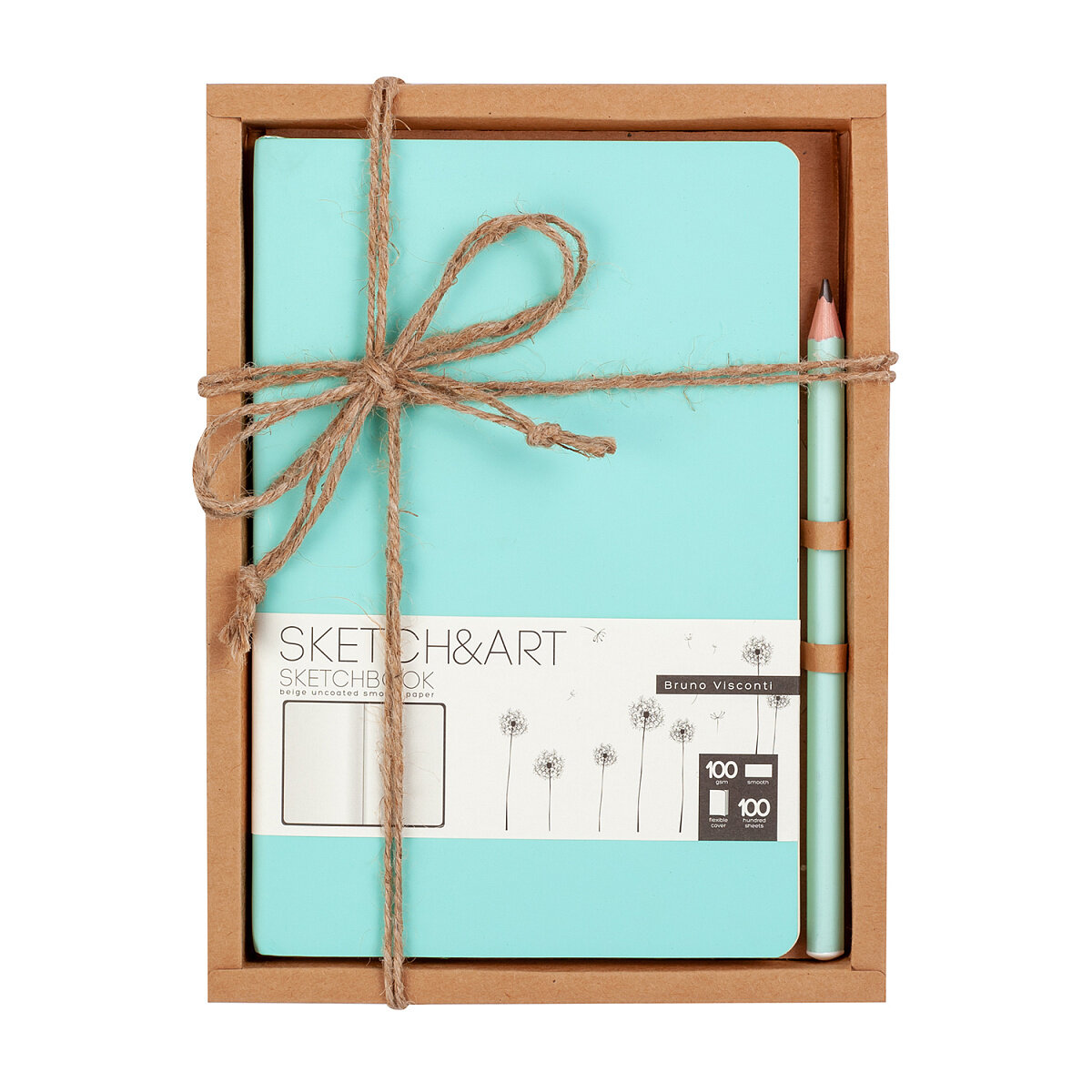 Набор подарочный Скетчбук SKETCH&ART BV ZEFIR (мятный скетчбук и JUMBO карандаш)