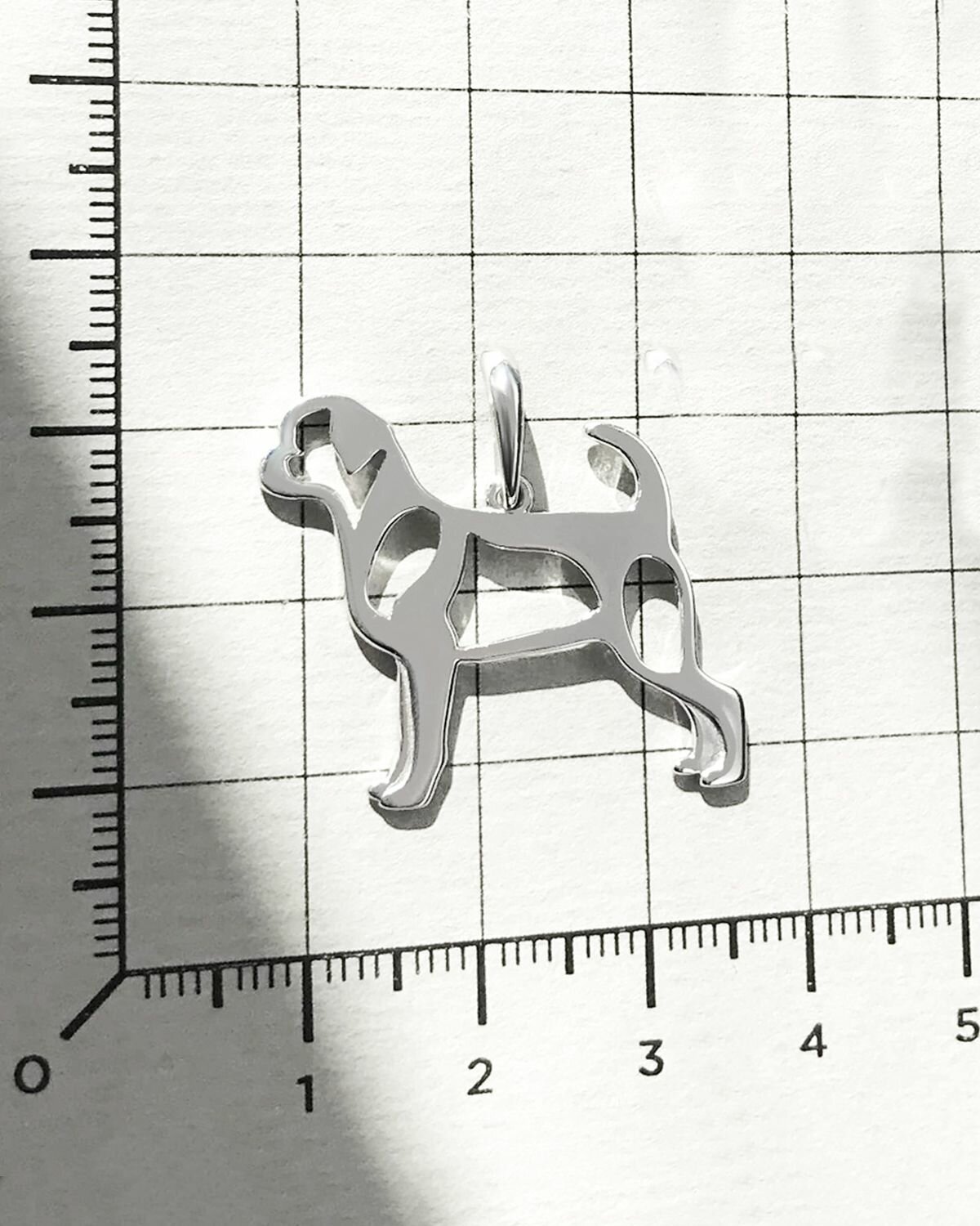 Подвеска Diamond Animal, серебро, 925 проба, родирование