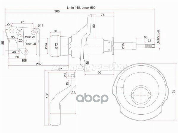 Стойка передняя Honda Stream 00-06 (Справа) Sat арт. ST-51605-S7A-N06