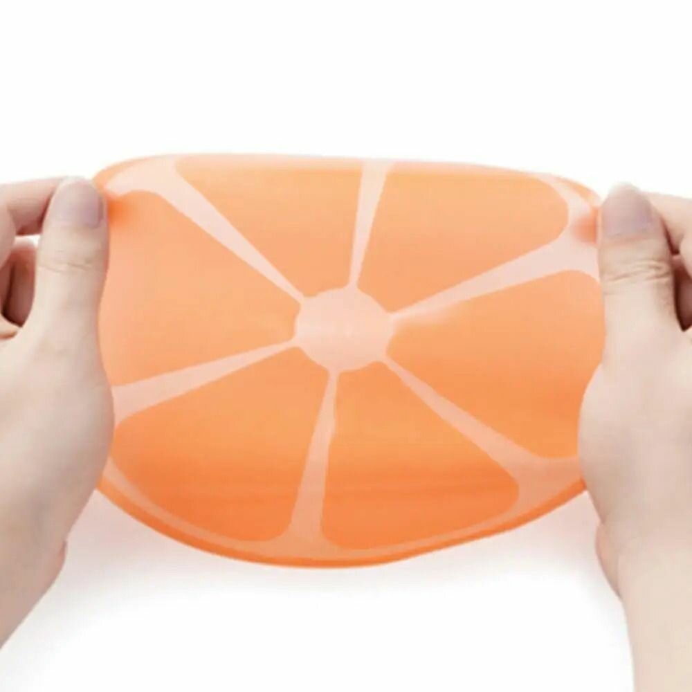 Крышка силиконовая для хранения продуктов, цвет оранжевый