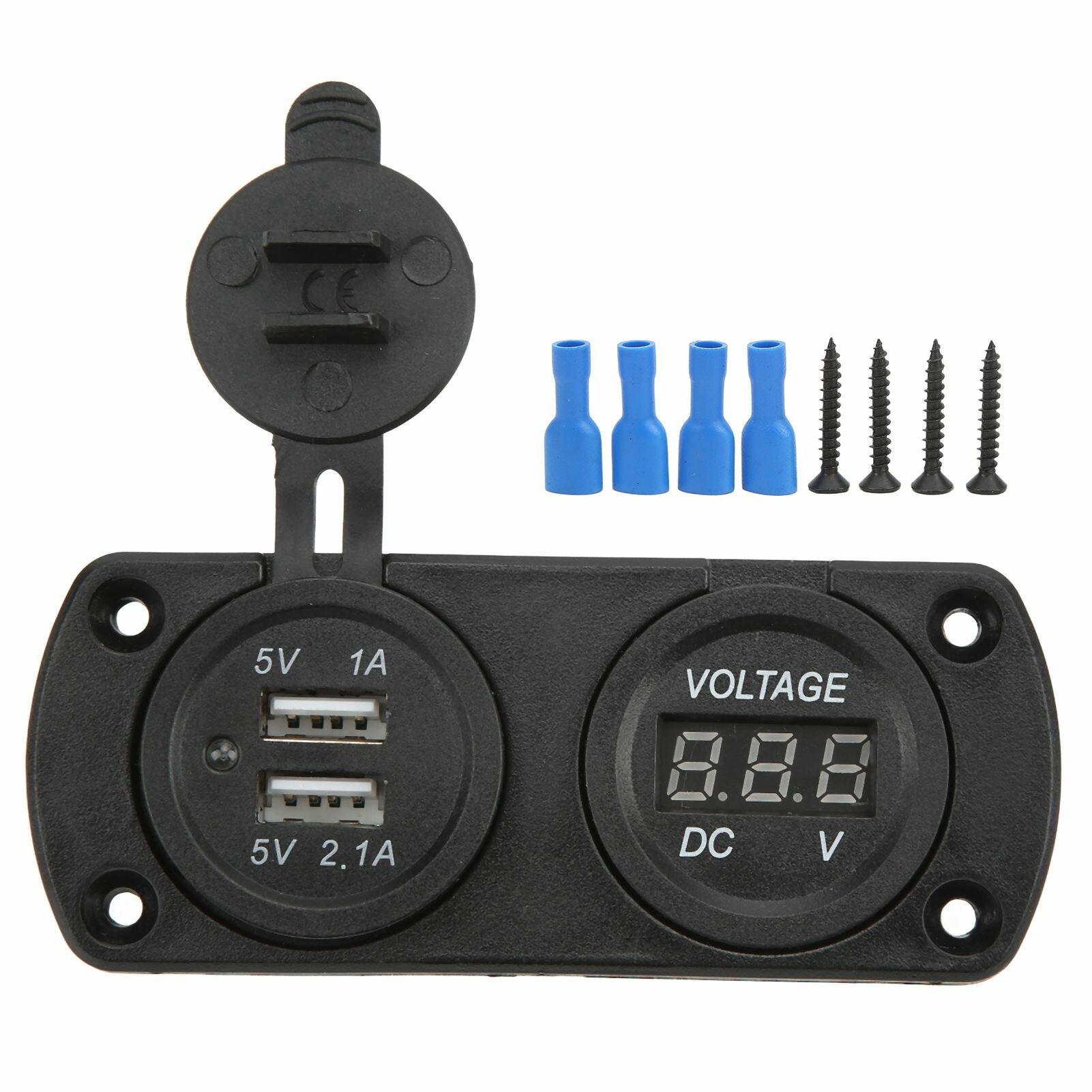 12-24 В водонепроницаемое быстрое автомобильное зарядное устройство 2.1A двойной USB-датчик напряжения для мотоциклов и лодок, универсальный выход 12-24 В постоянного тока