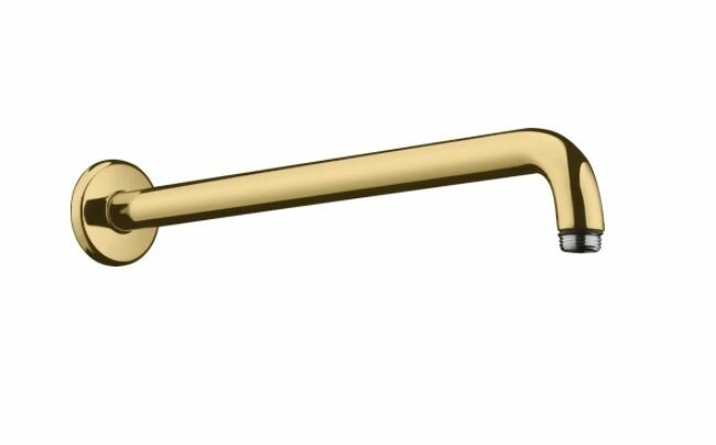 HG Держатель верхнего душа, настенный, 389мм, G1/2, цвет: полированное золото