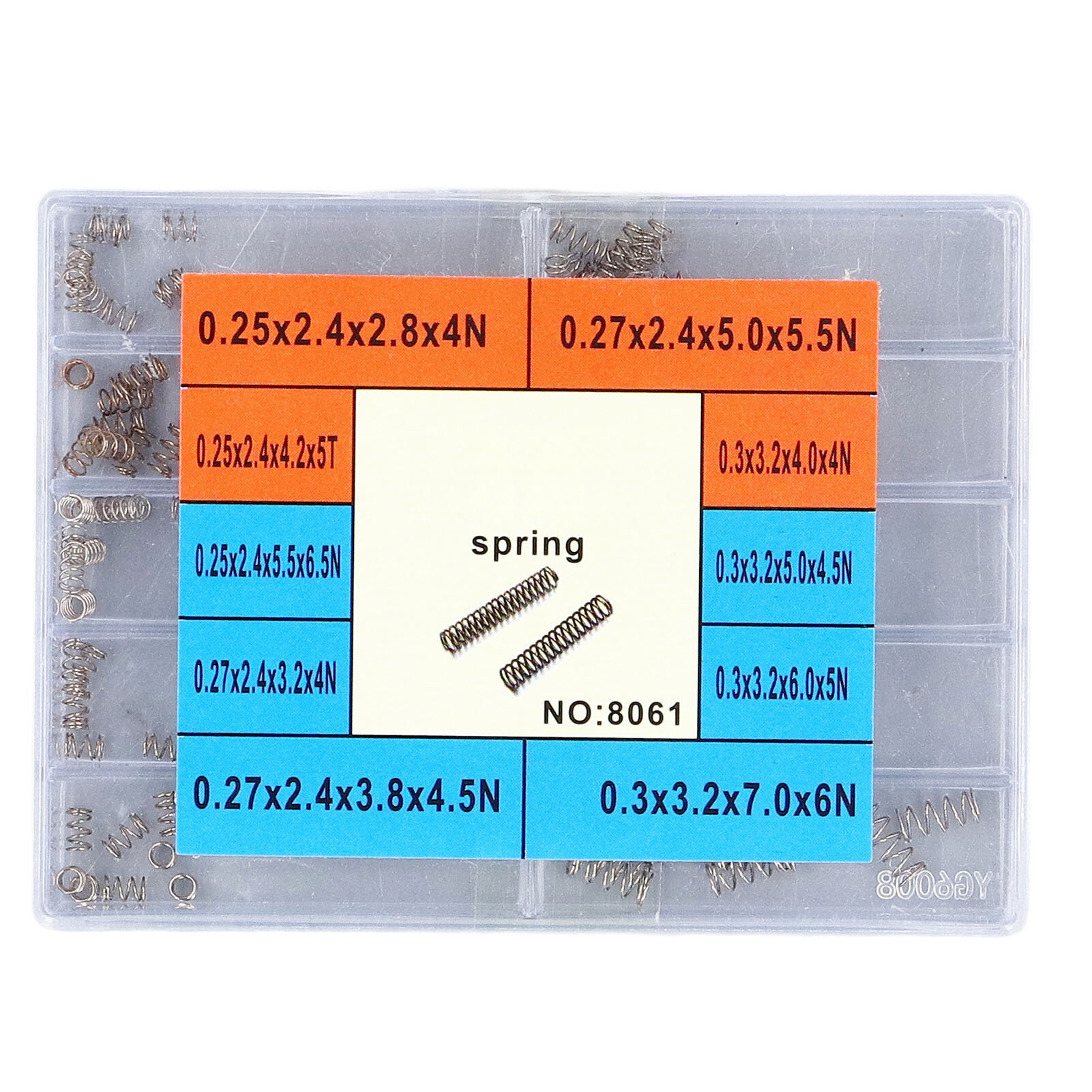 100pcs Compression Springs 10 Different Sizes Mini Stainless Steel with Case for Repairs