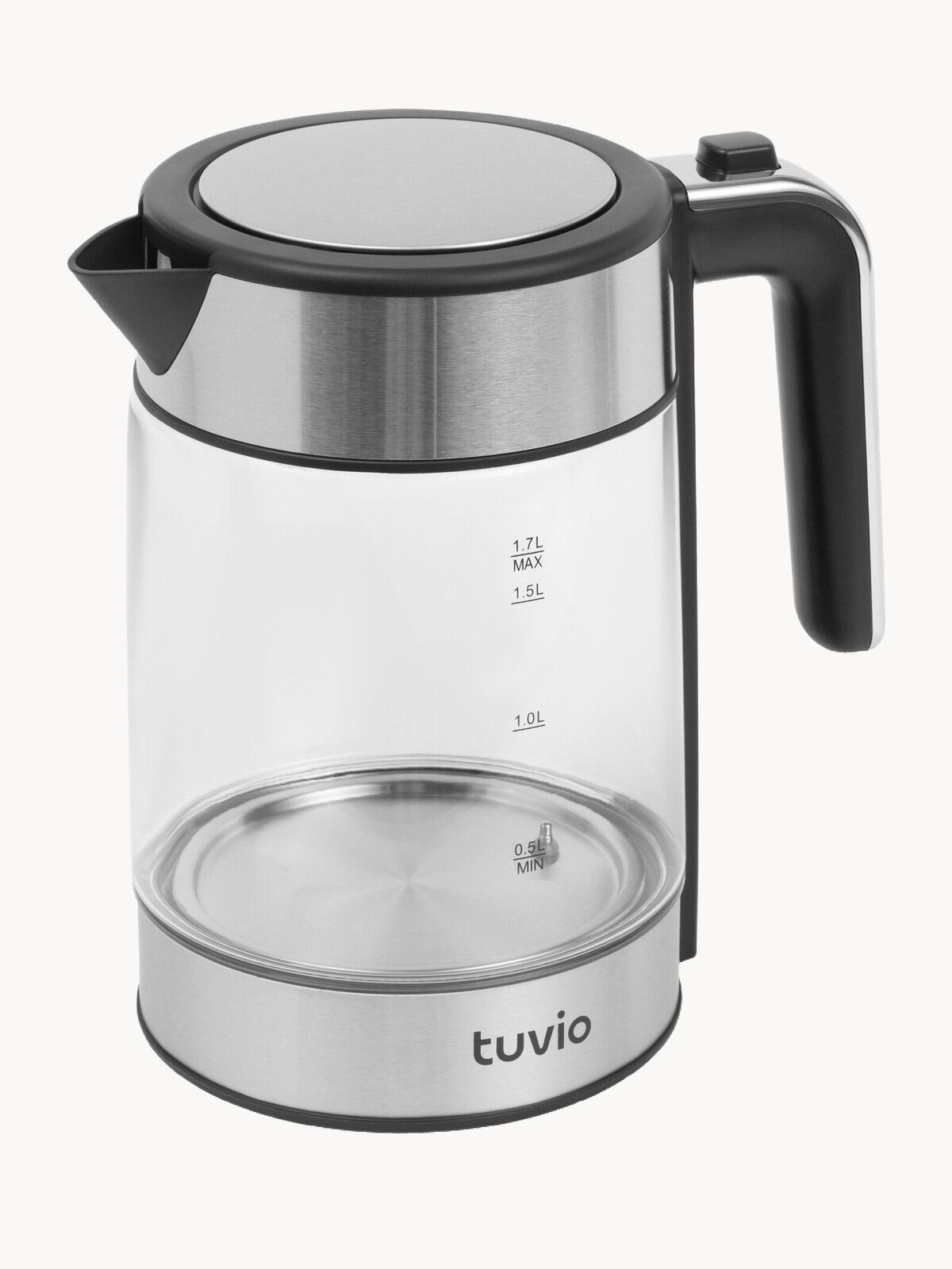Чайник Tuvio TUK217H1, режим поддержания тепла, 1.7 л, серебристый