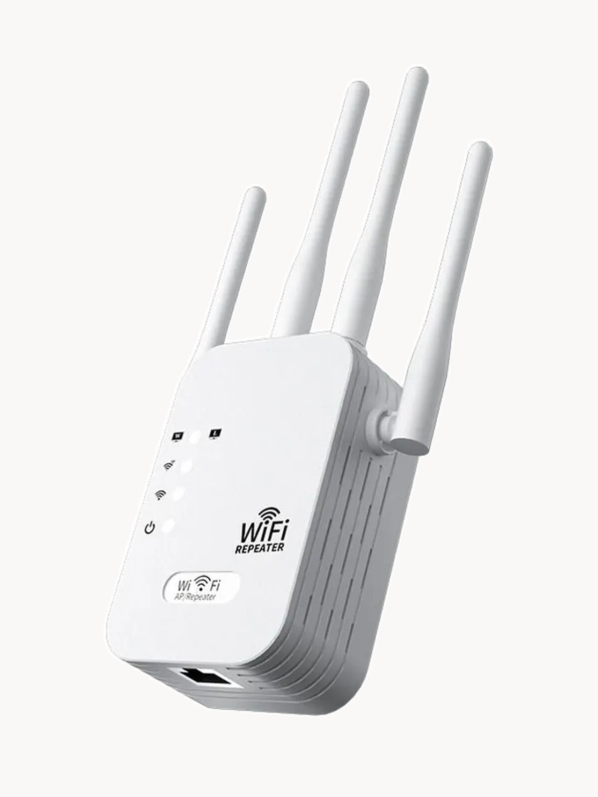 Расширитель зоны Wi-Fi, усилитель покрытия беспроводного интернет сигнала в диапазоне 2,4 GHz с индикацией, 4 антенны