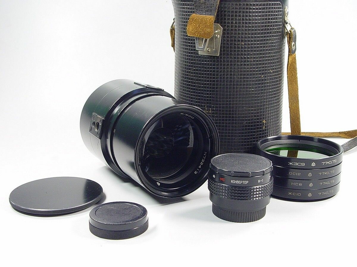 Телеобъектив системы Максутова с просветлением стекол 3М-5А f/8 500мм. + 2х телеконвертер.