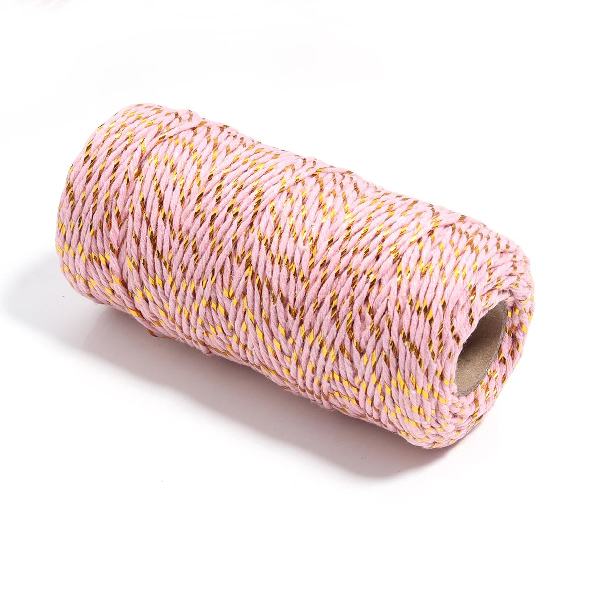 Хлопковый шпагат розовый pink gold Louleur 100 м