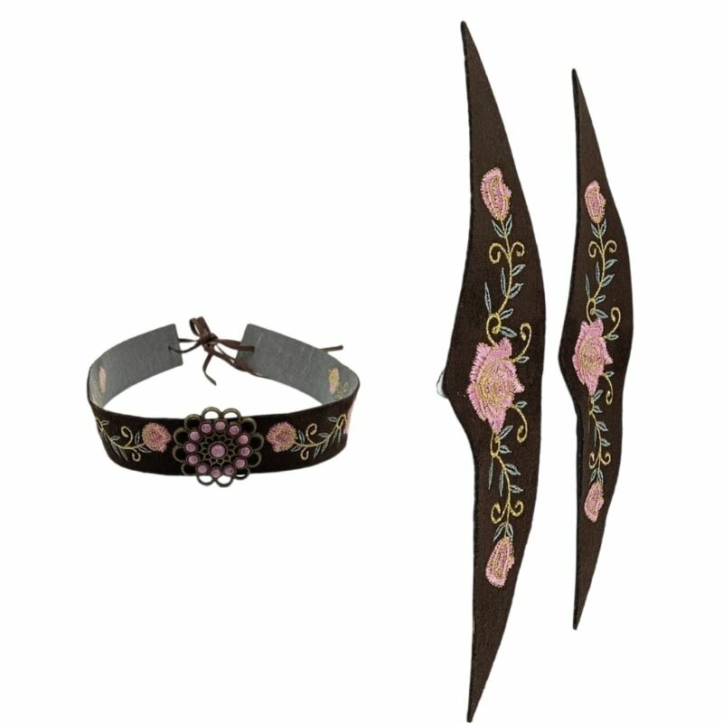 Аксессуары для мужских шляп, декоративный пояс шляпы с вышитым цветком-05