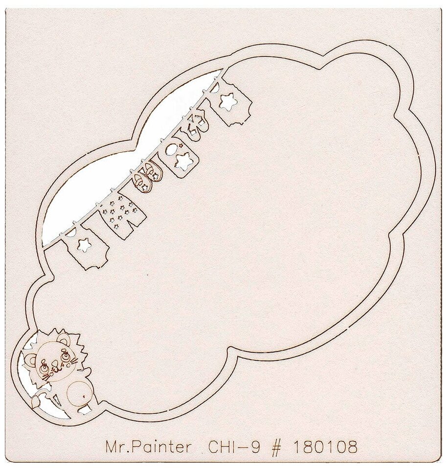 Картонные и бумажные элементы Mr.Painter CHI-9 Чипборд 9.5 см х 10 см 1 шт. 180108 "Зефирка"