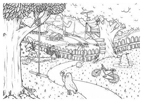 *Набор д/творч(ЯиГрушка) Коврик-раскраска_Малый Монстры во дворе [48*33.5см; пластик] (16743)