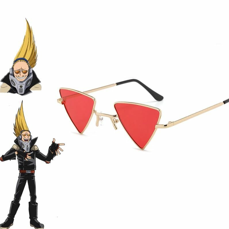 Очки для косплея Хизаши Ямада / Сущий Мик из аниме Моя Геройская Академияи красные