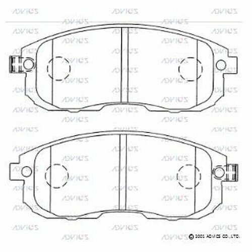 Комплект передних тормозных колодок Advics SN954P