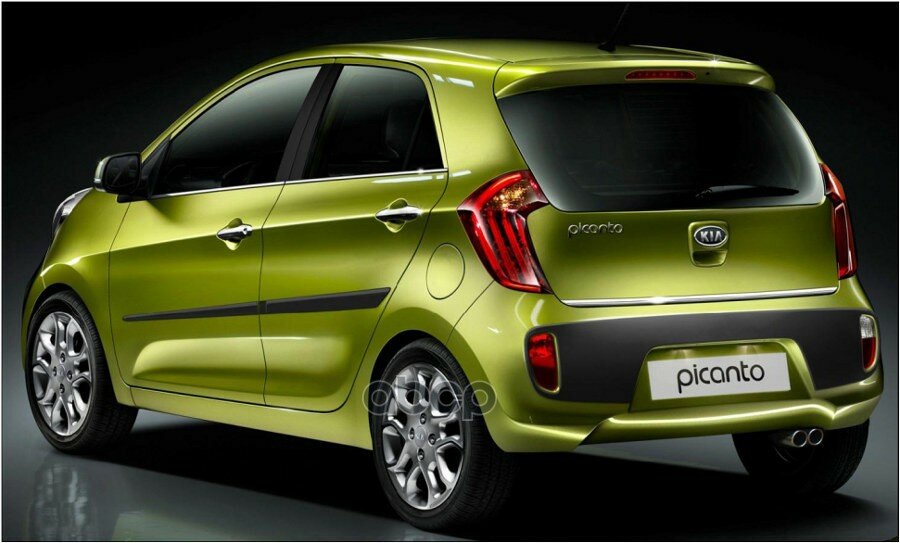 Накладка молдинг на задний бампер декоративная KIA Picanto 2011-2017 Уценка не комплект, нет клея Hyundai-KIA арт. 1Y425SBA00