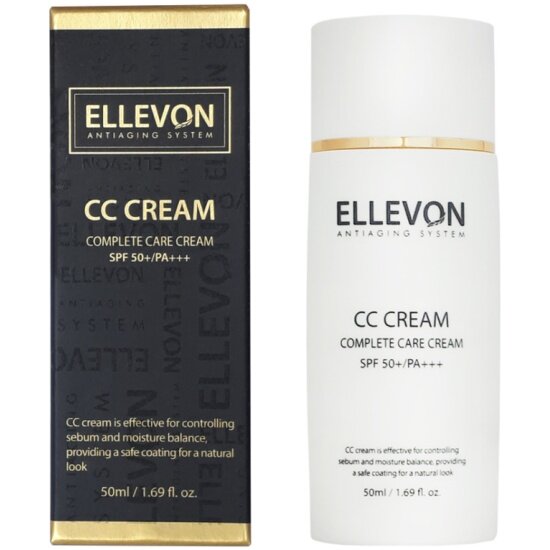 Крем для лица Ellevon CC SPF 50+/PA+++, 50 мл