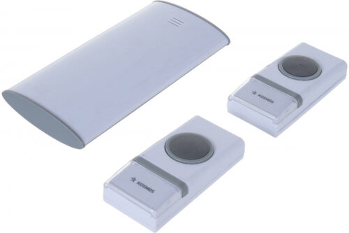 Звонок беспроводной Космос Электро Космос полиф. 32 мелодии 150м 2 кноп. бел, AG307C2