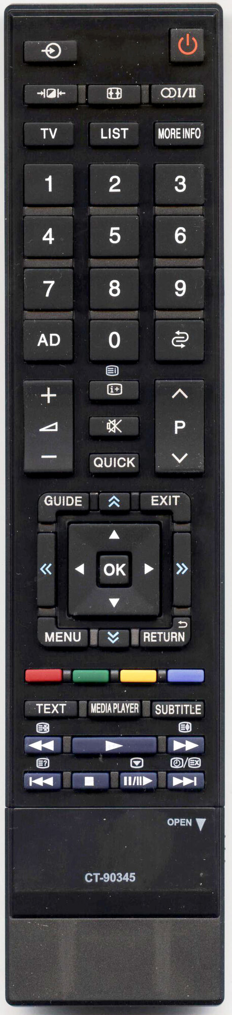 Пульт Huayu для телевизора TOSHIBA 40VL733R