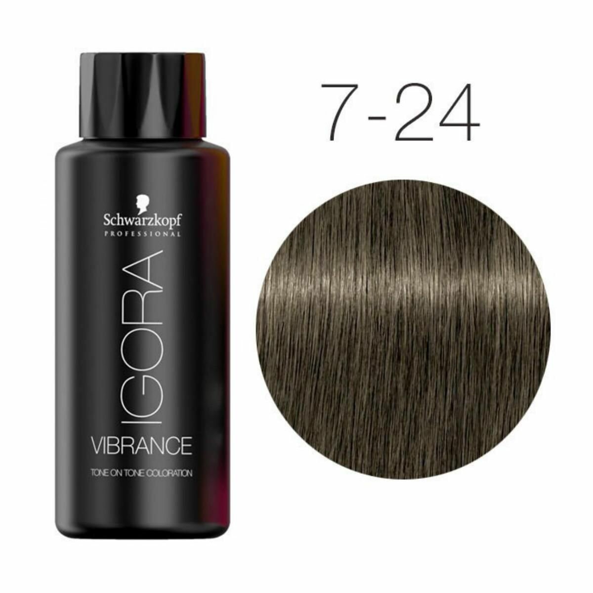 Schwarzkopf IGORA Vibrance 7-24 Средний русый пепельный бежевый Краска для волос 60мл