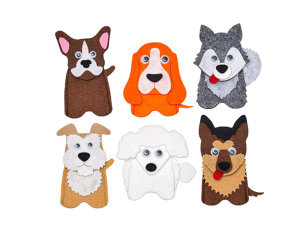 Пальчиковый театр из фетра "Собачки"