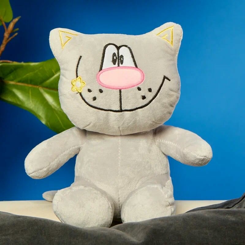 Мягкая игрушка кот LekomToys плюшевый Весёлый Котик, 27 см, для детей от 3 лет